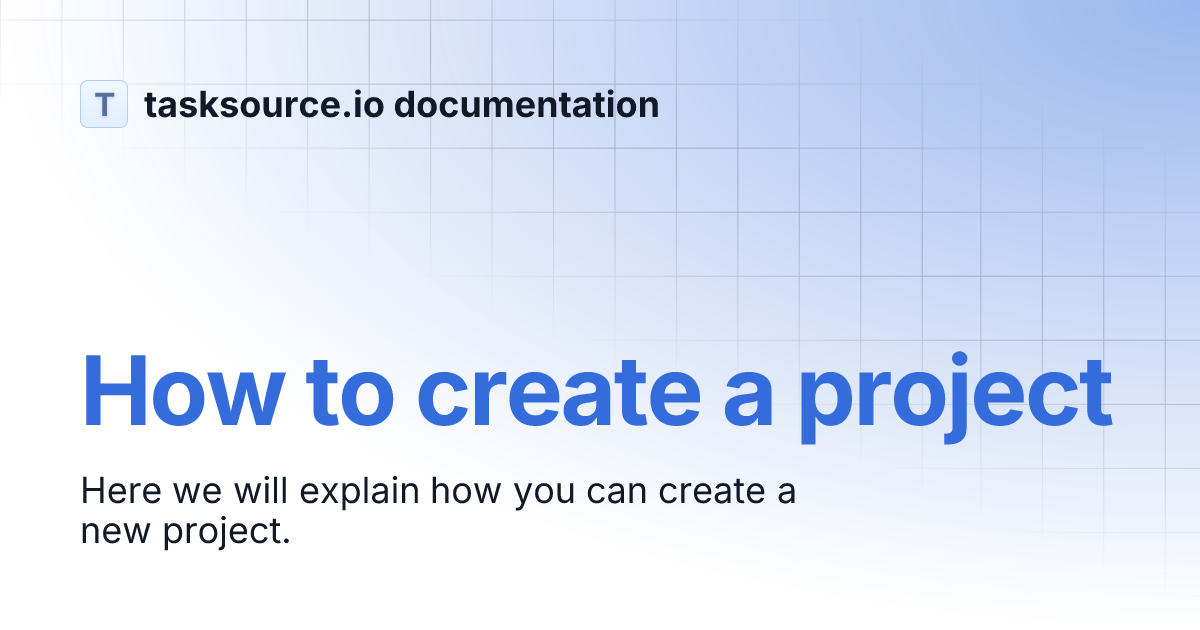 How to create a project | tasksource.io documentation