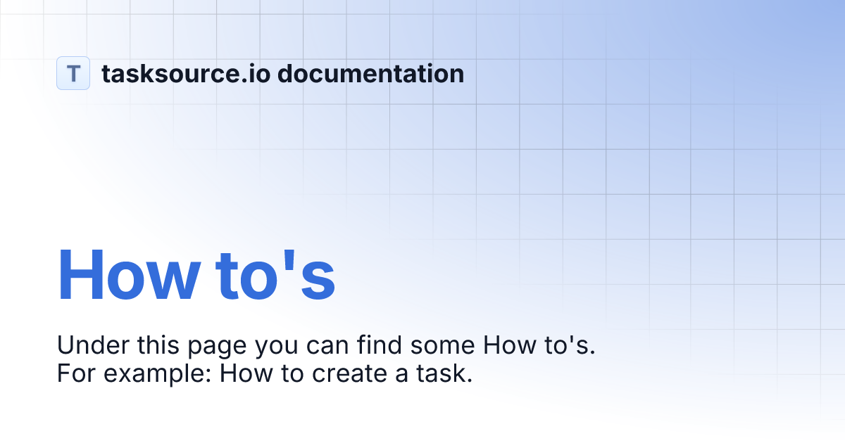 How to's | tasksource.io documentation